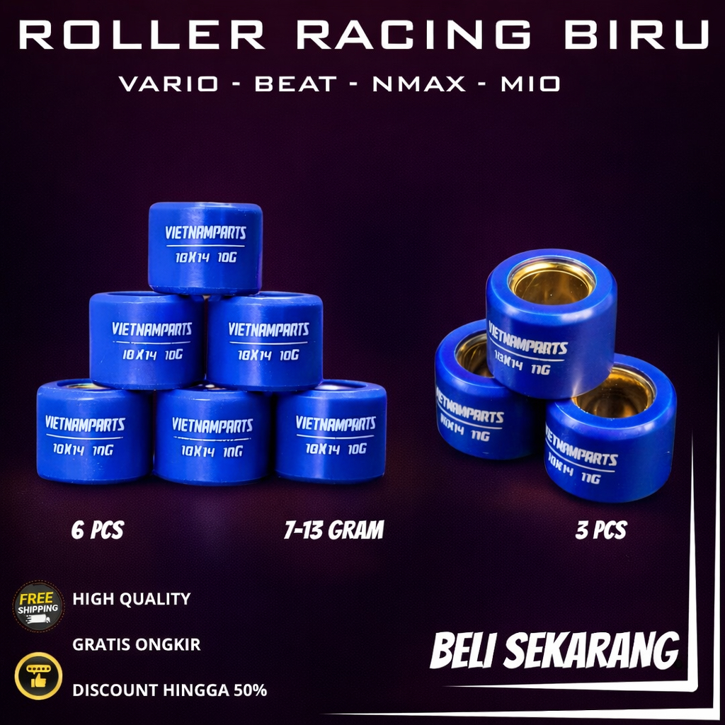 Jual Roller Sliding Racing Vietnam Parts Anti Gruduk Polycarbonate ...