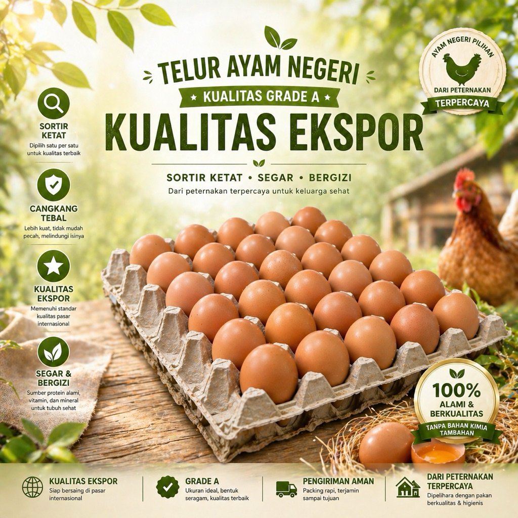Jual [30 Butir/Tray] Telur Ayam Negeri Horen/Horn Fresh Grade A dari ...