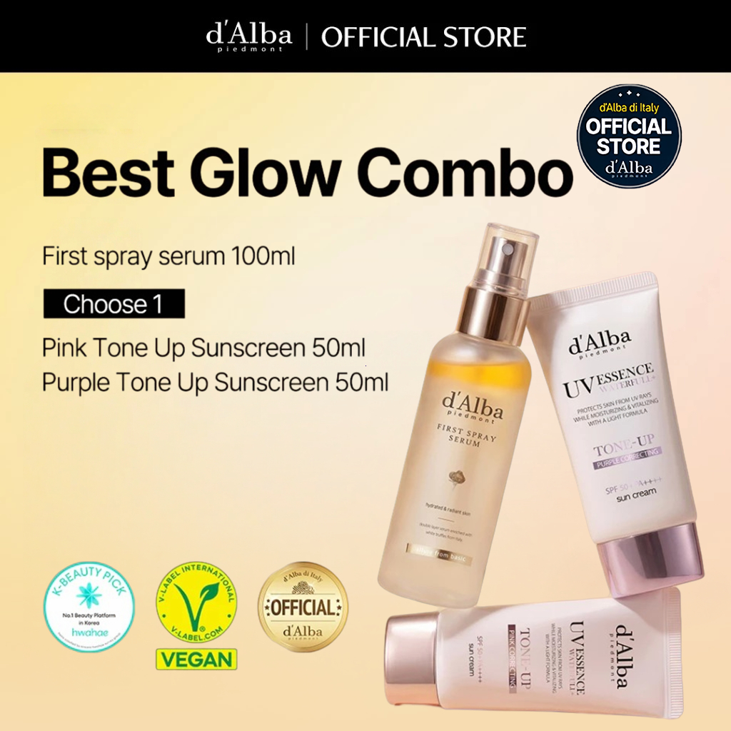 Jual d'Alba Best Glow Combo, White Truffle First Spray Serum 100ml and ...
