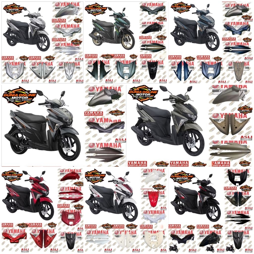 Jual full body Yamaha soul gt 125 hitam putih abu abu 2015 Original ...