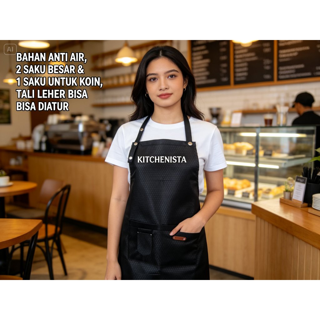 Jual APRN Celemek Anti Air Apron Waterproof Pria Wanita Masak Pelayan ...