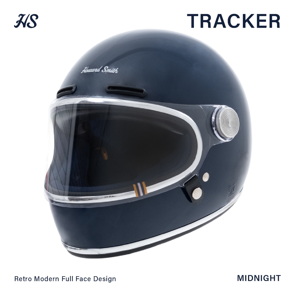 Jual Howard Smith Tracker Retro Helm Full Face - Midnight | Shopee ...