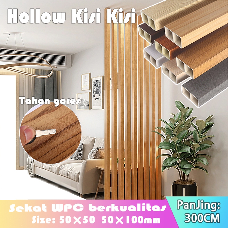 Jual Hollow Kisi Kisi Wpc Partisi Kisi Kotak Panjang 3 Meter Pembatas ...