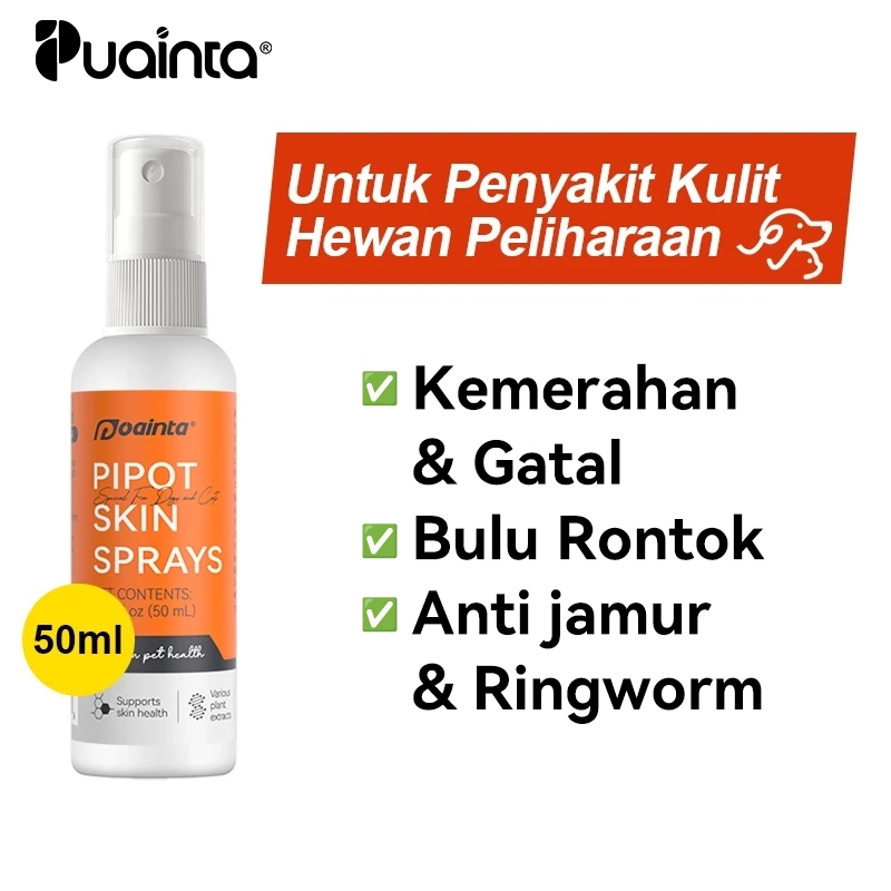Jual PUAINTA Spray Kulit Anjing Dan Kucing dengan Nano Silver Obat ...