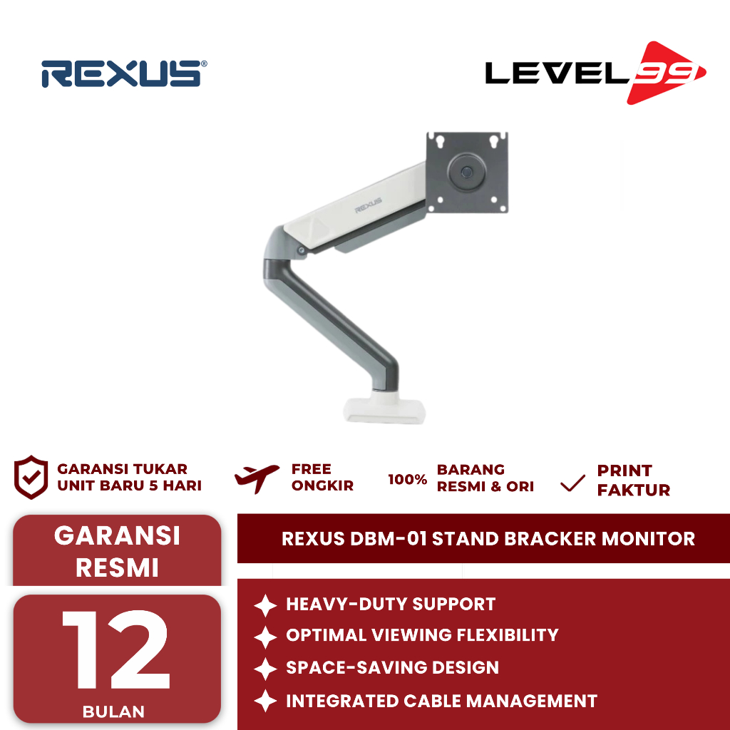 Jual Rexus Dbm-01/Dmb01 Stand Bracker Monitor | Shopee Indonesia