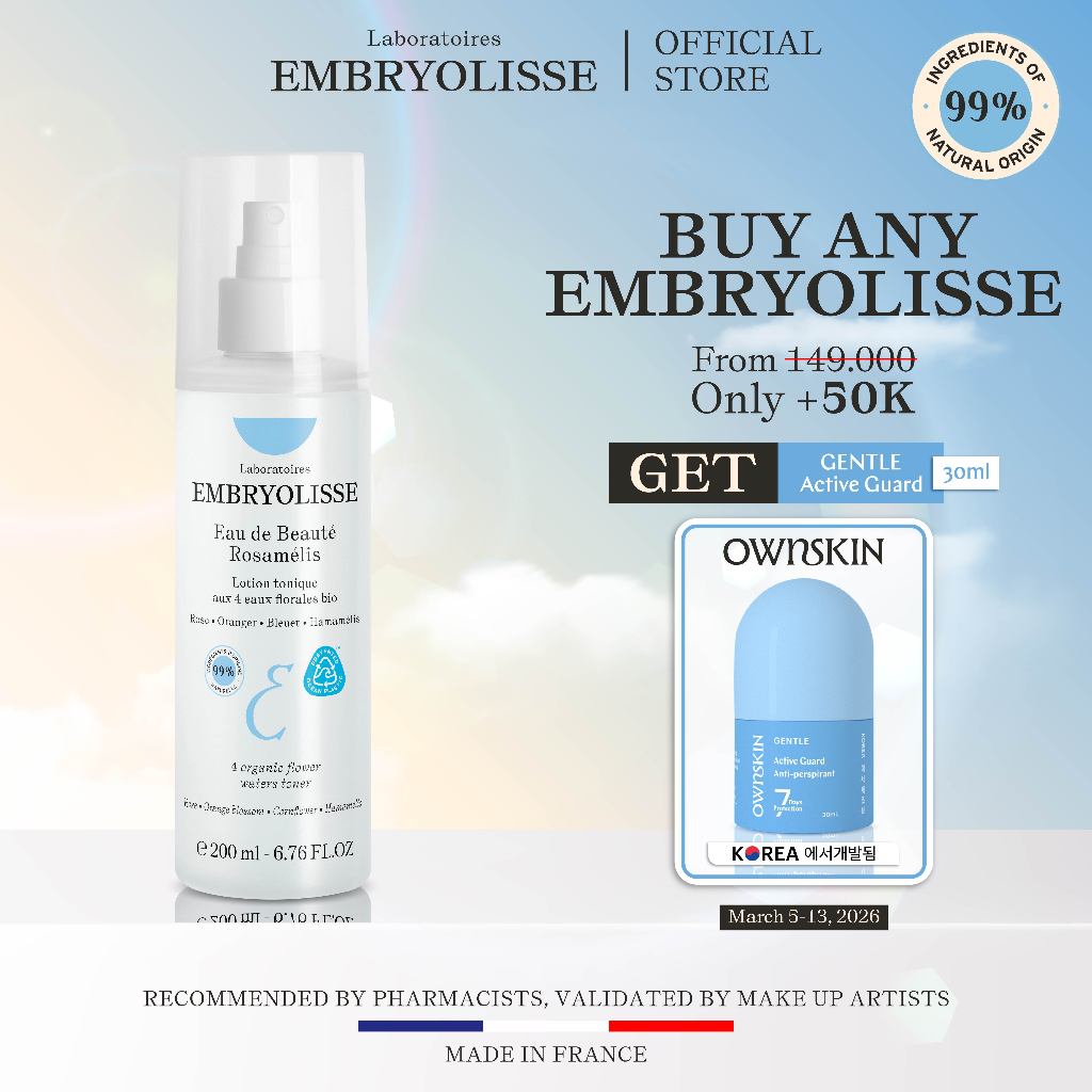 Jual Embryolisse Beauty Water Rosemalis / Eau De Beaute Rosamelis 200ml ...