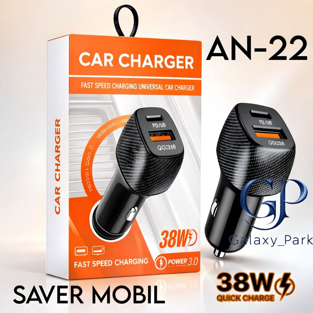 Jual Saver Mobil Dan Motor AN-22 38watt Fast Charging Usb A + Usb Type ...