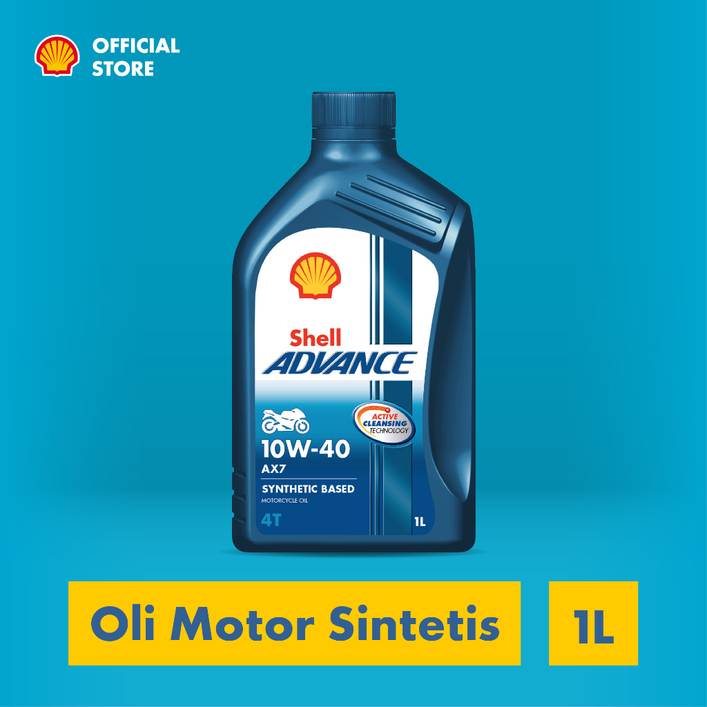 Jual Oli Motor Shell Advance AX7 10W-40 (1L) | Shopee Indonesia