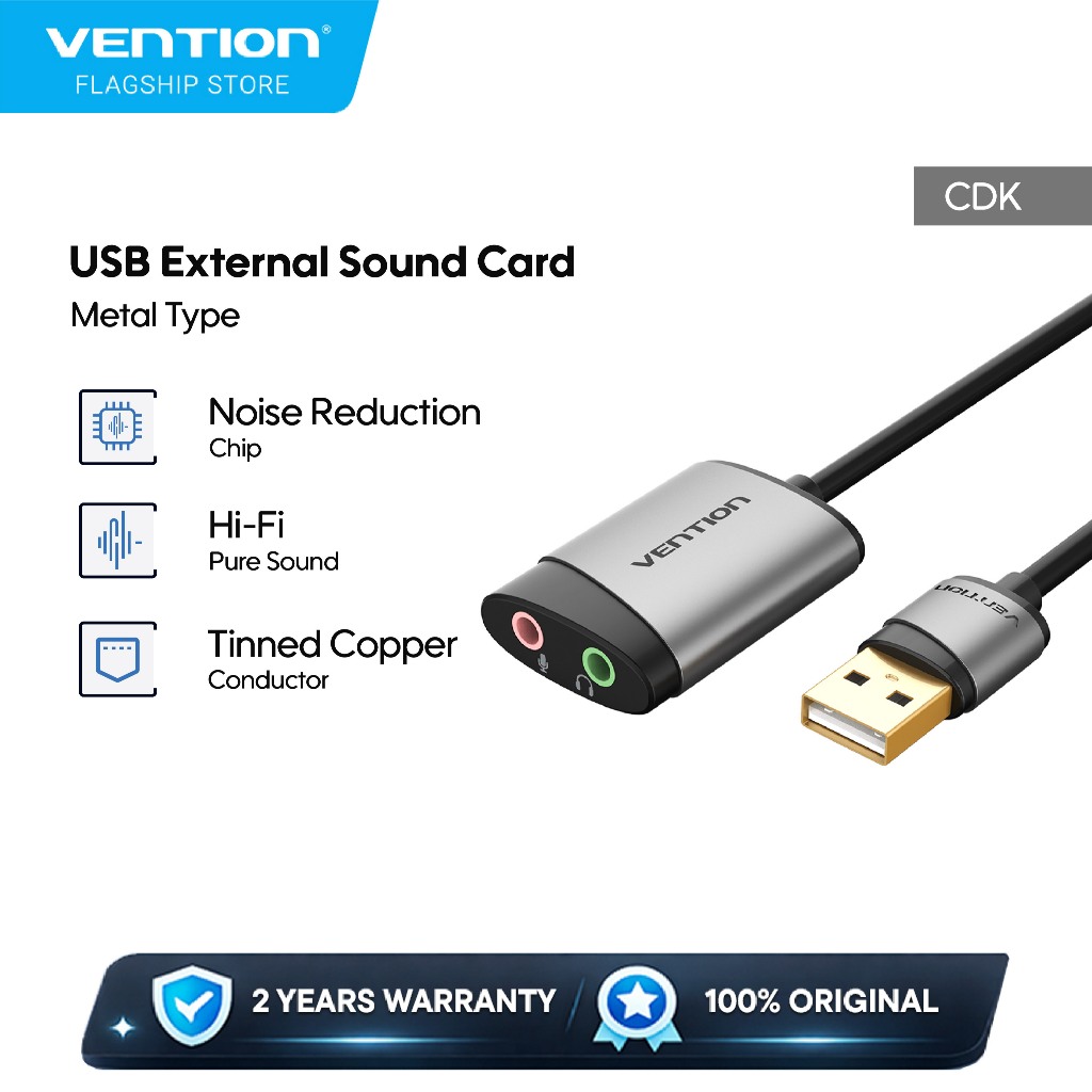 Jual Vention USB External Sound Card Metal Type - CDK | Shopee Indonesia