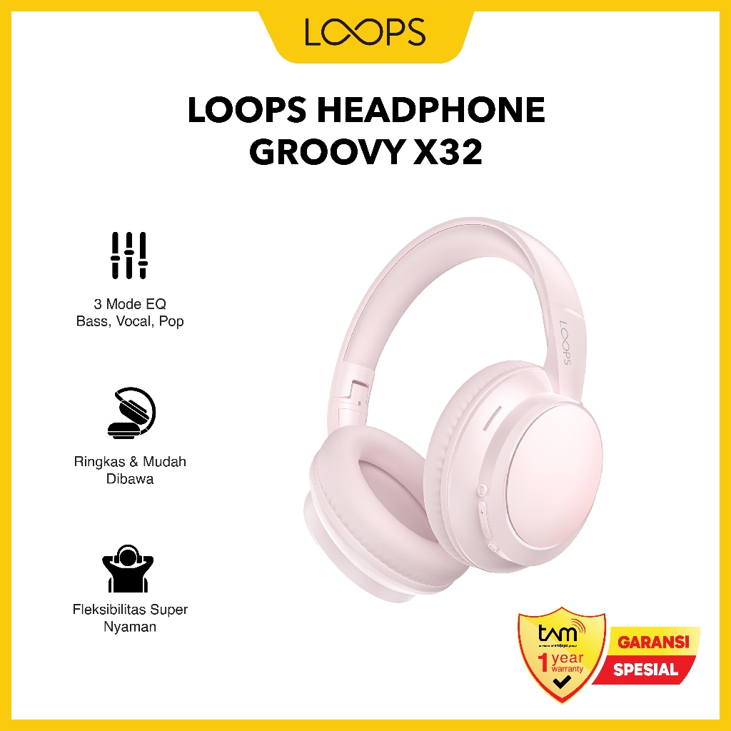 Jual LOOPS Bluetooth Headphone Groovy X32 | Shopee Indonesia