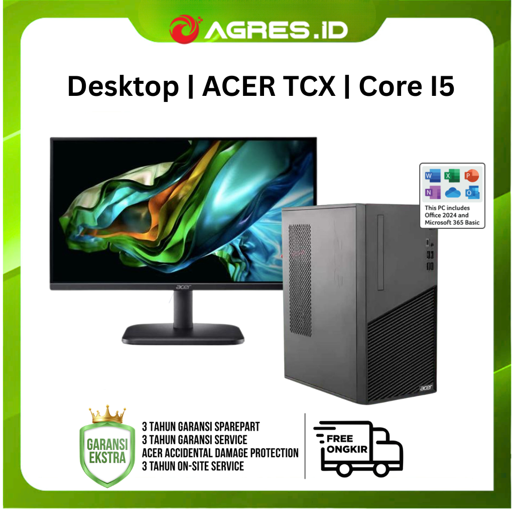 Jual ACER PC DESKTOP TCX Core™ i5 14400 H610 - RAM 16GB 512GB W11+OHS ...
