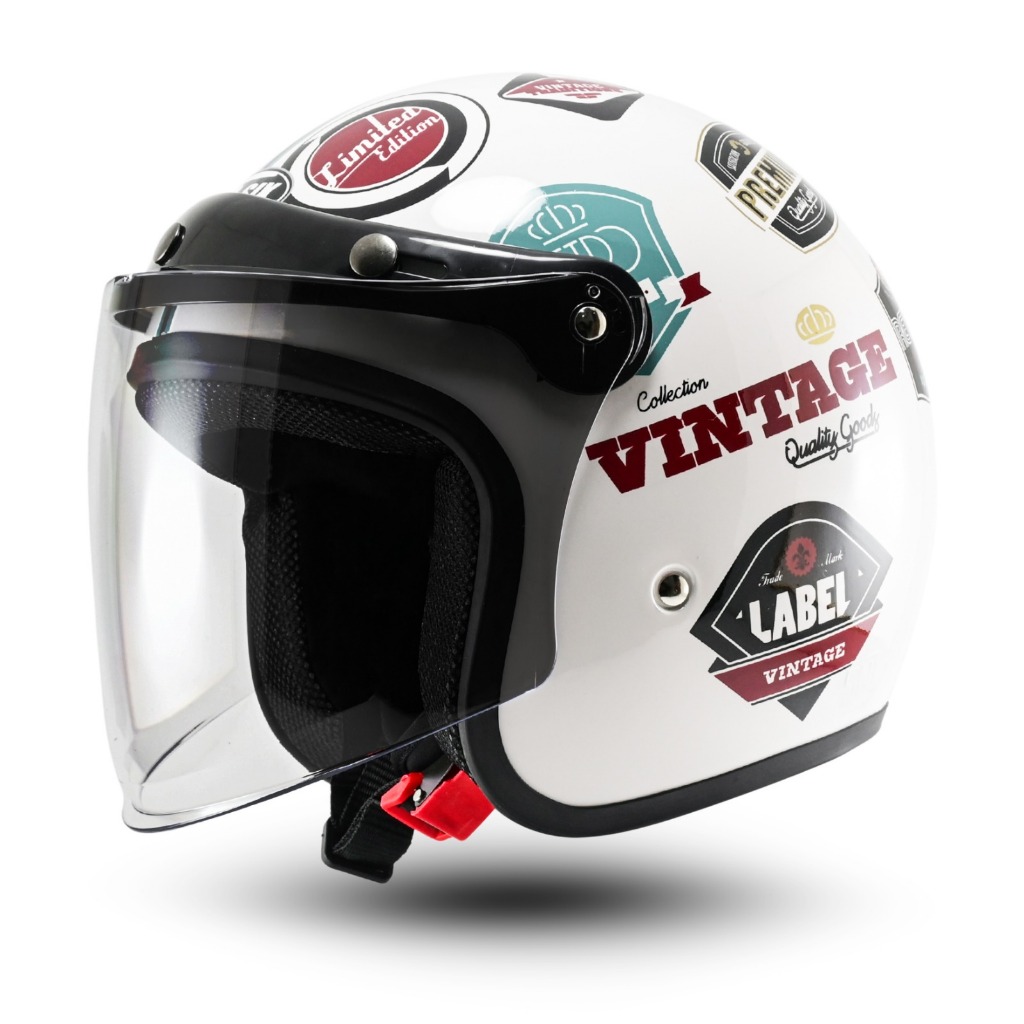 Jual Helm Rsix Retro Bogo Dewasa Kaca Flat New Cembung SNI | Shopee ...
