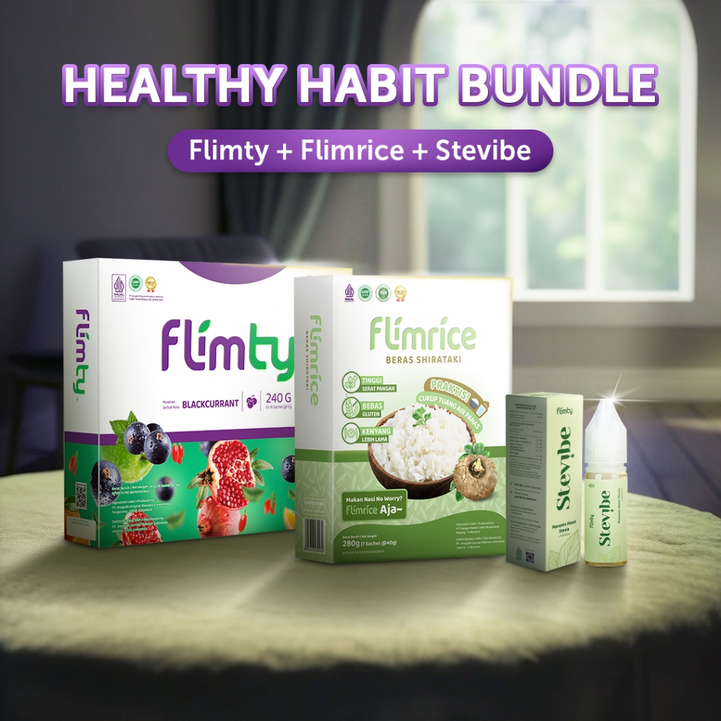Jual Healthy Habit Bundle - 1 Flimty Box + 1 Flimrice Box + 1 Stevibe ...