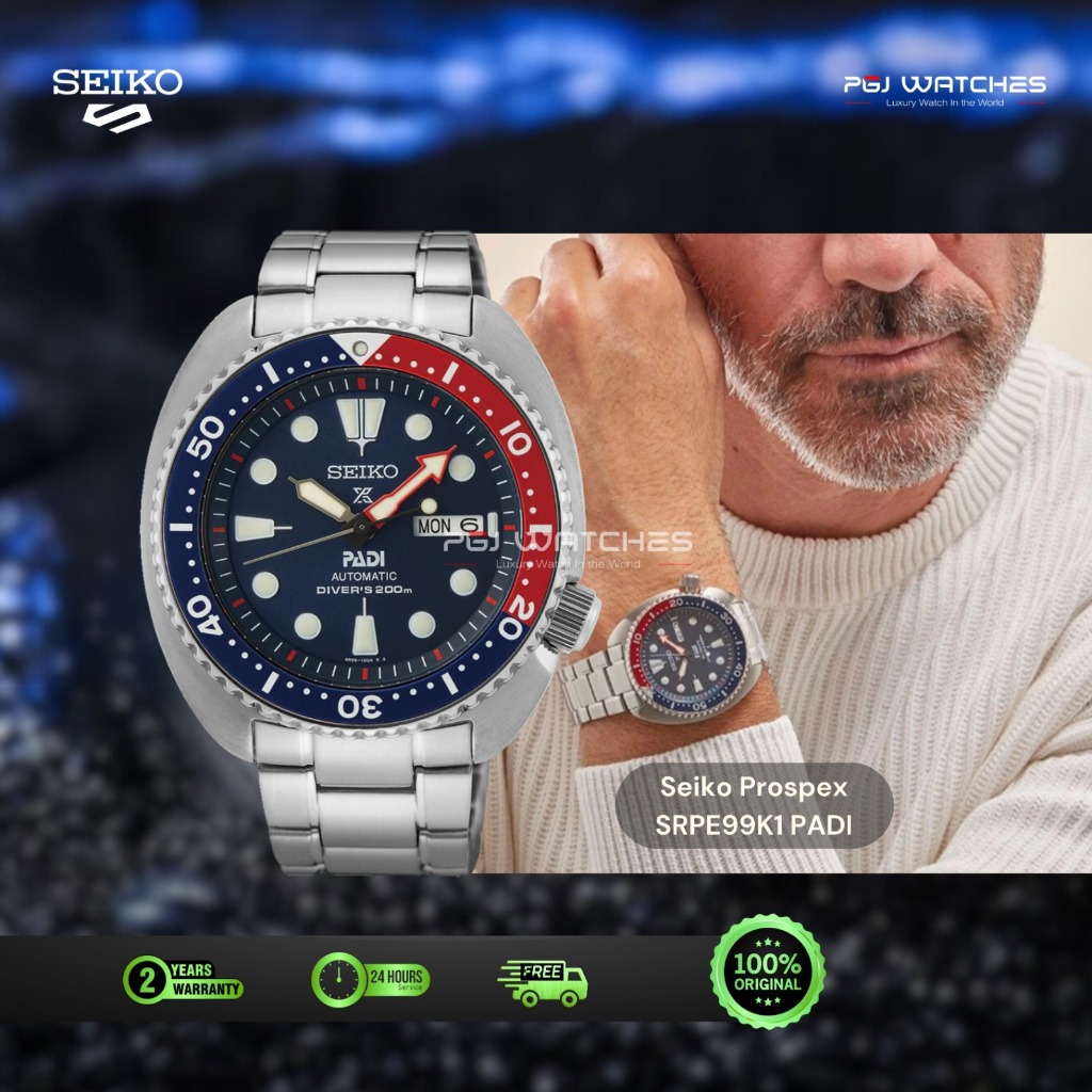 Jual SEIKO Prospex PADI King Samurai “Save The Ocean” Pepsi Blue Dial ...