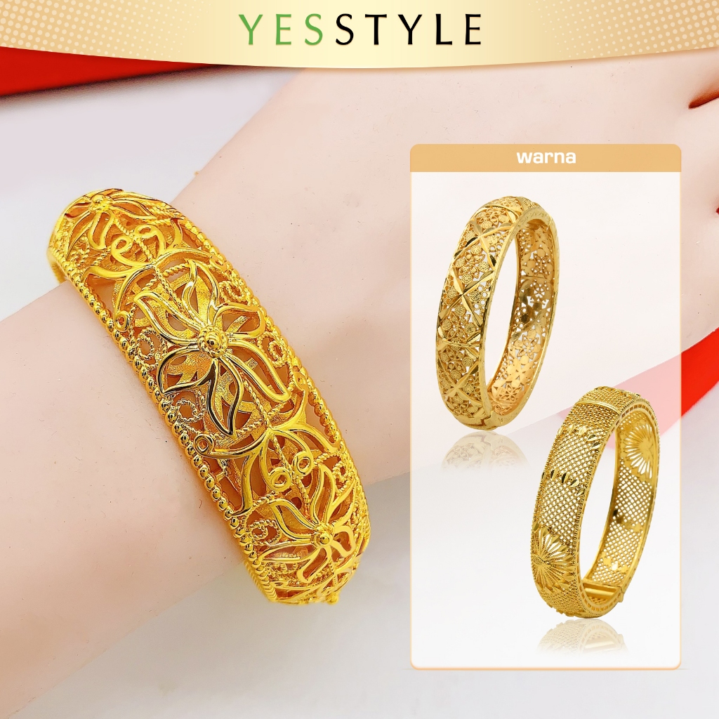 Jual Yesstyle Gelang Emas Dubai Gold Plated Gelang Keroncong Mewah ...