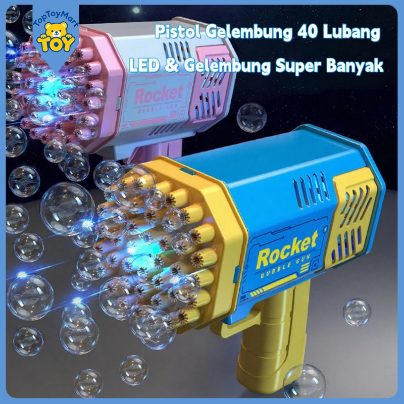 Jual TopToyMart Mainan Anak Bubble Gun Toys - Pistol Gelembung 40 ...