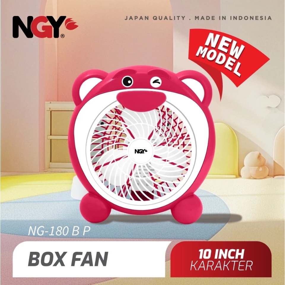 Jual NGY Kipas Angin Meja Desk Fan 10 Inch Box Fan Character Imut ...