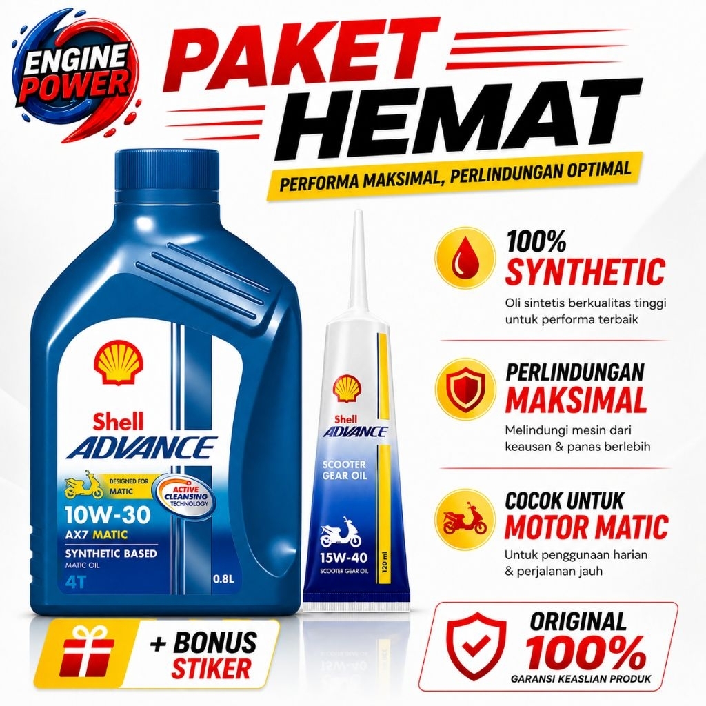 Jual Oli Shell Matic Terlengkap & Harga Terbaru Mei 2026 | Shopee Indonesia