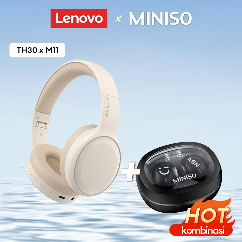 Jual Lenovo Thinkplus TH30 Headset Bluetooth V5.3 3D Stereo Headphone ...