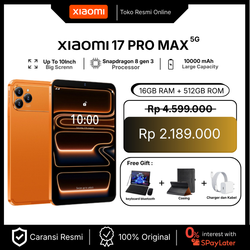 Jual Xiaomi Redmi 17 Pro Max Tablet Android 11” | RAM 16GB ROM 1TB ...
