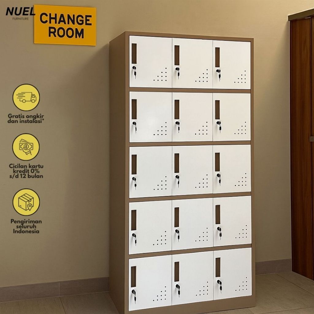Jual NUEL Loker Besi / Locker Besi / Kabinet Besi / Loker Besi 15 Pintu ...