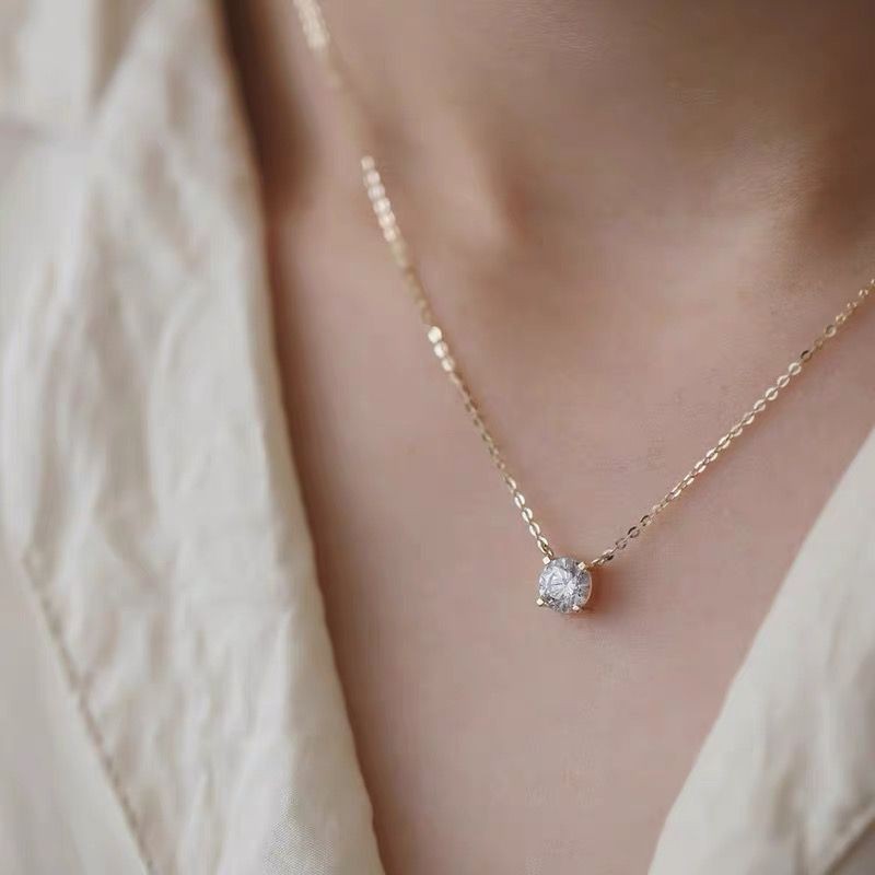Jual Kalung Liontin Korean Style Gold Chain Wanita Elegan Minimalis ...