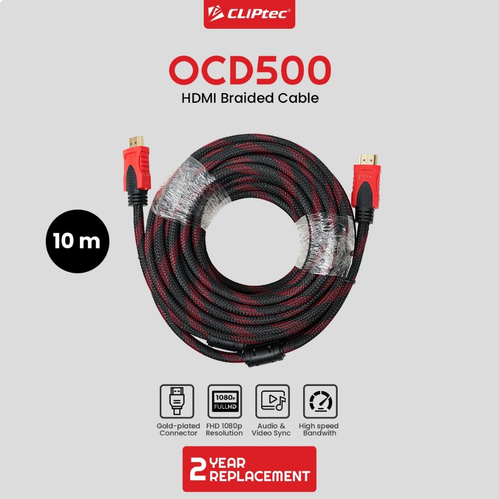 Jual Cliptec Kabel Hdmi to Hdmi 10m High Speed Full HD Gold Plated ...