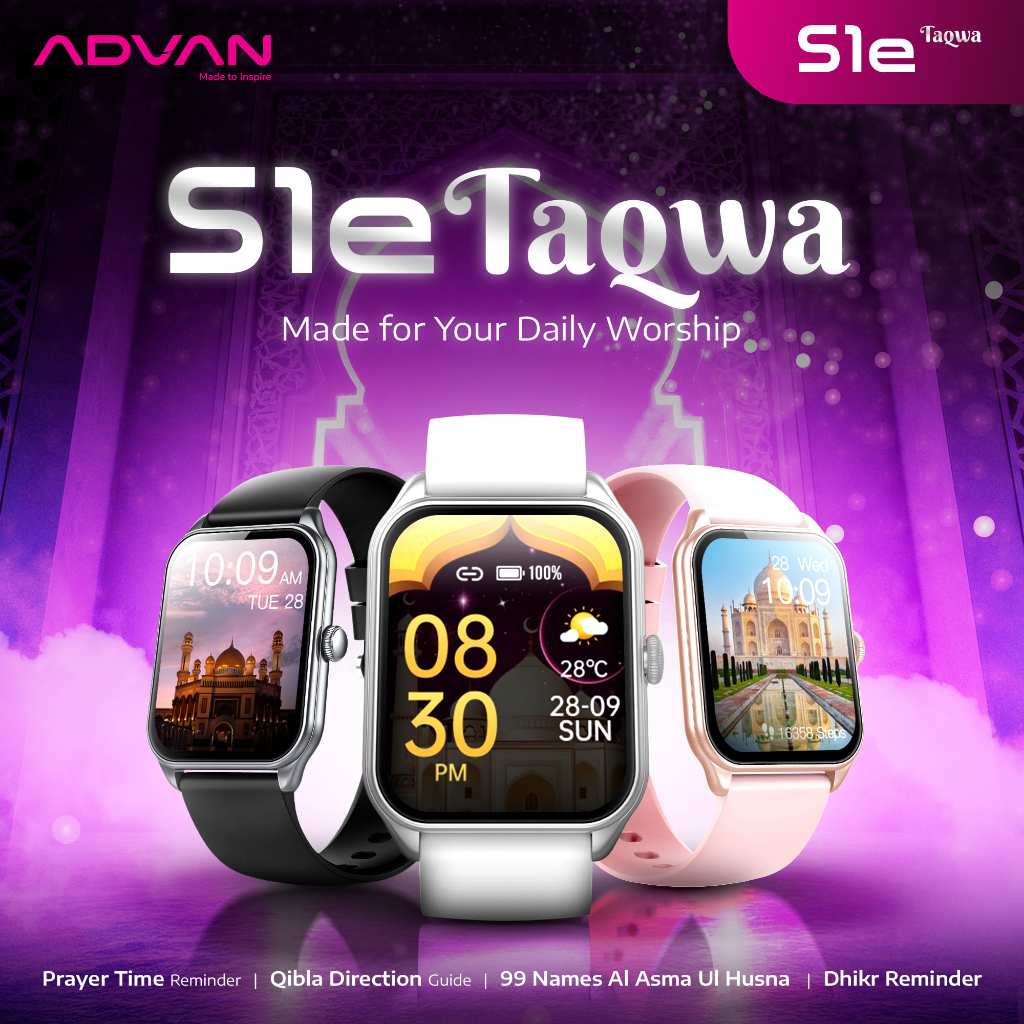 Jual [NEW LAUNCH] ADVAN Smartwatch S1e Taqwa | Pengingat Solat dan Arah ...