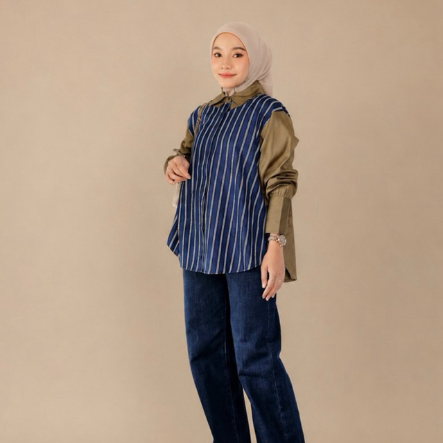 Jual SARRA - Hiera Shirt - Baju Atasan Casual Kerja Kekinian Baju ...
