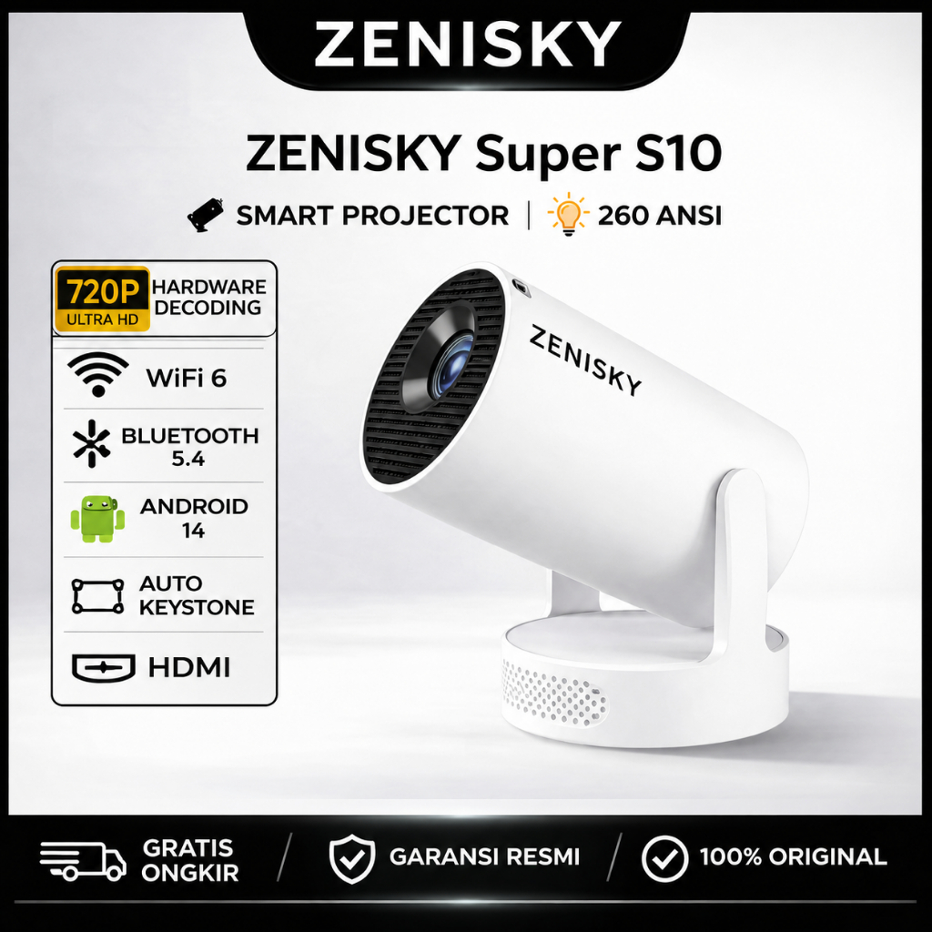 Jual Zenisky - Smart Projector Zenisky - Smart Projector Super S10 ...