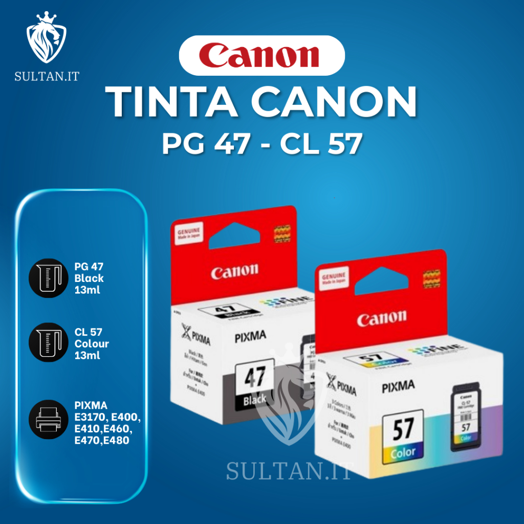 Jual Tinta Canon PG 47 Black / CL 57 Color Original Cartridge | Shopee ...