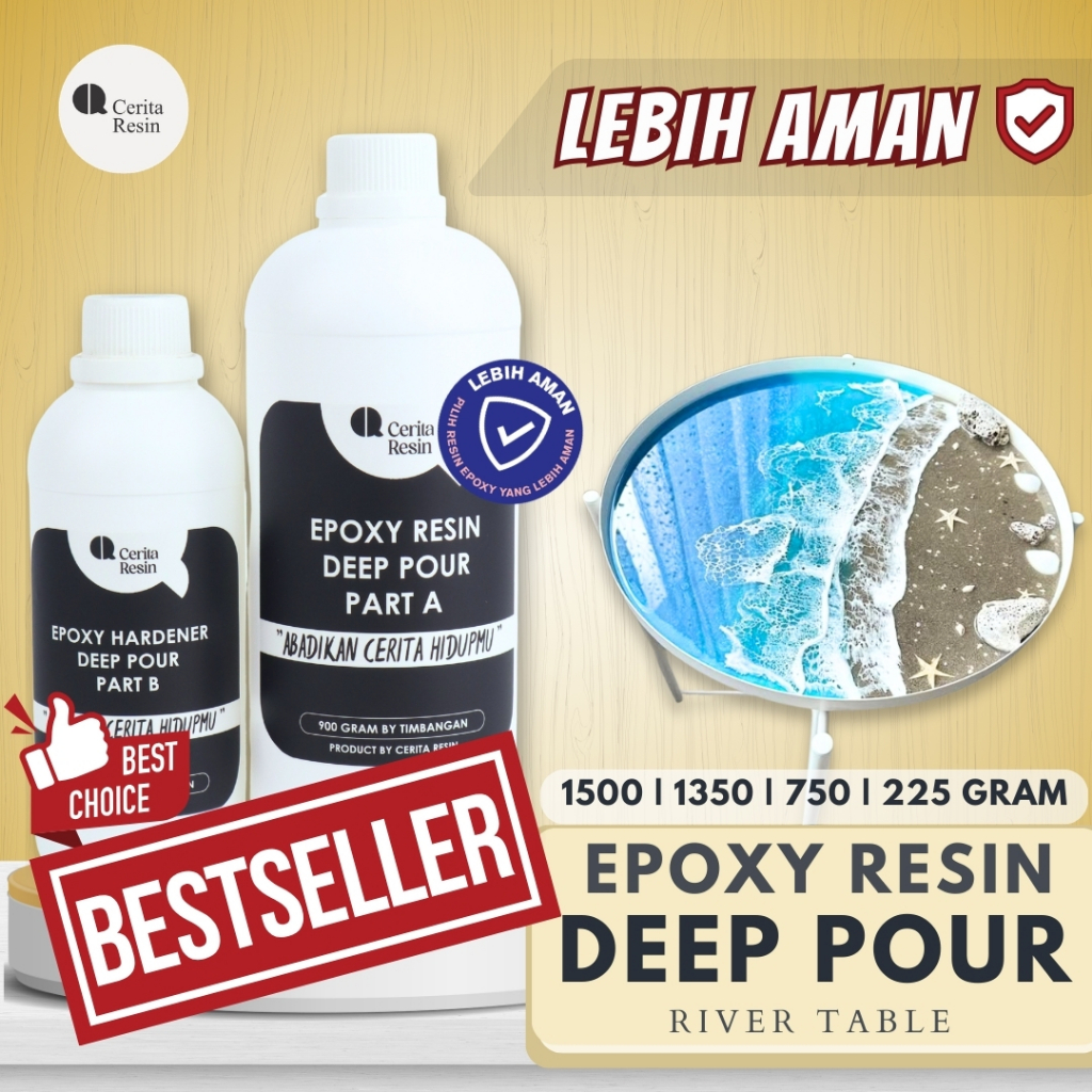 Jual CERITA RESIN - Epoxy Resin Deep Pour Resin Bening Untuk Homedecor ...
