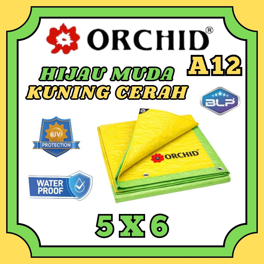 Jual Terpal orchid A12 Plastik Tebal Ukuran 5x6 m Hijau Kuning - Terpal ...