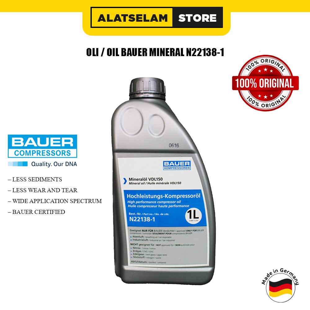 Jual Oli / Oil Bauer Mineral N22138-1 / Oli Mineral Kompressor Bauer ...