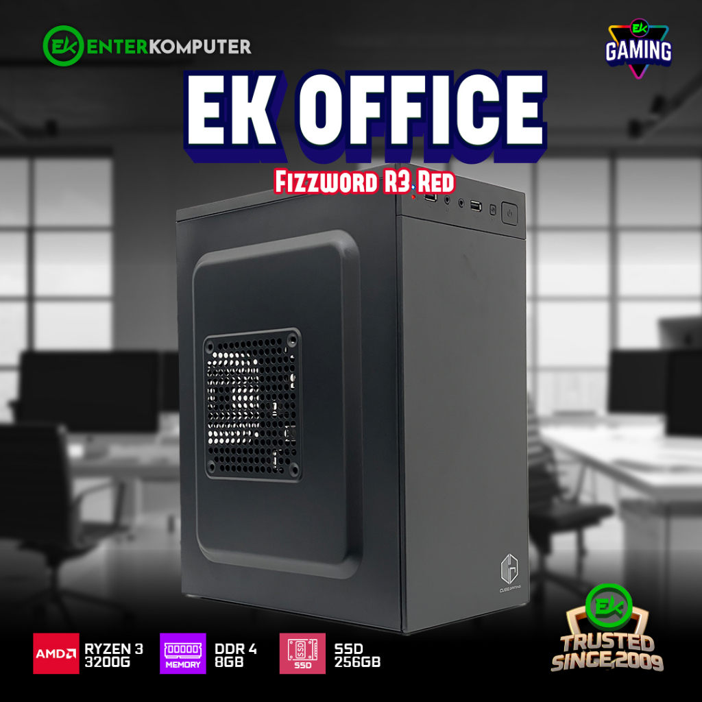 Jual EK Office Fizzword R3 Red - PC Rakitan Gaming Ryzen 3 3200G RAM ...