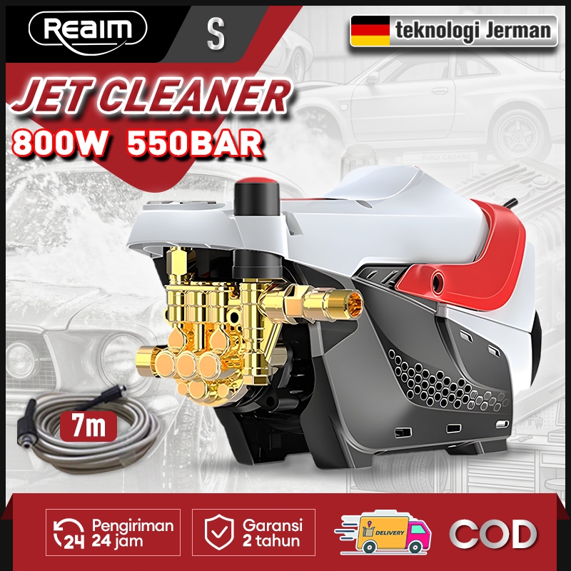 Jual Reaim Jet Cleaner Putih S 800Watt 550Bar Mesin Cuci Mobil Mesin ...