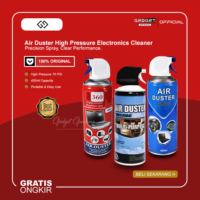Jual Air Duster Compressed Precision High Pressure Electronics Cleaner ...