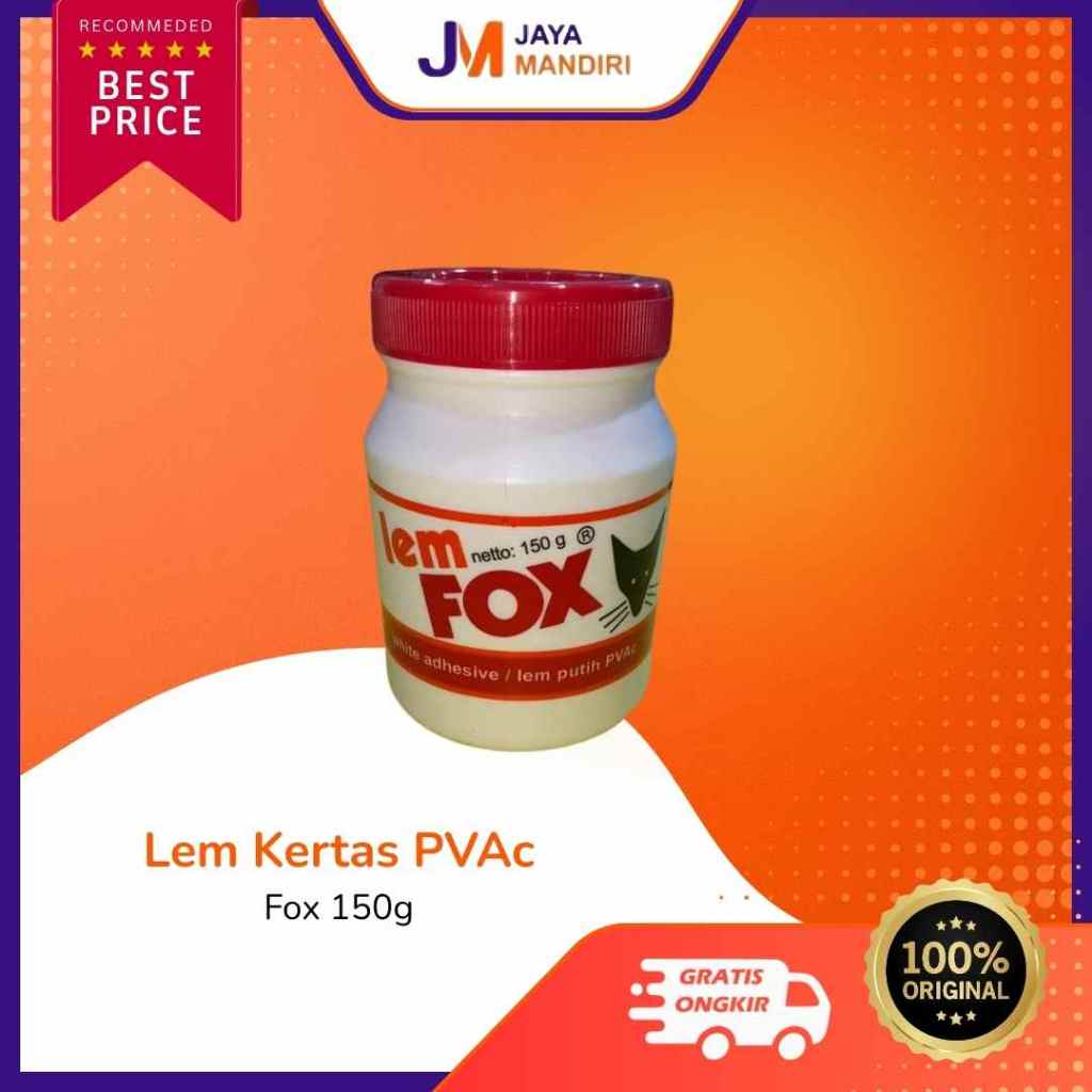 Jual Lem Fox PVAc 150 Gram – Lem Putih Serbaguna untuk Kertas dan Kayu ...