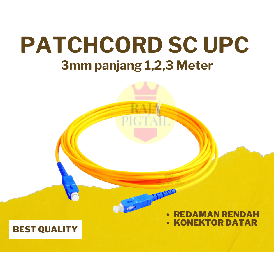 Jual Patchcord Patchore SC UPC 3mm 2mm Pathcord Pathcore | Shopee Indonesia