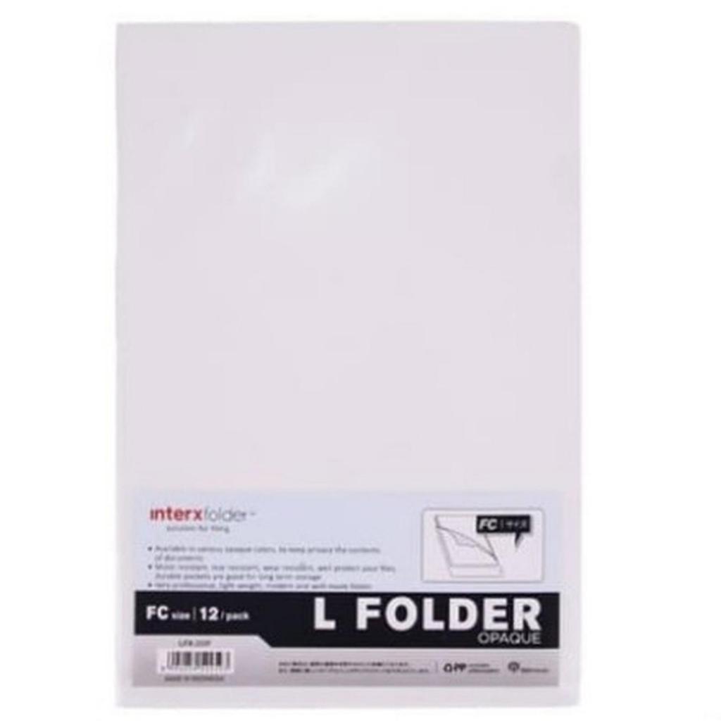 Jual Map L Folder F4 Folio Transparan InterX LFX-100F LFX-200F Putih ...