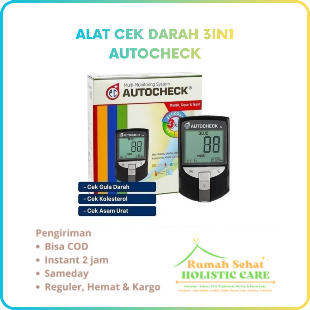 Jual Alat Autocheck GCU 3 in 1 / Gula, Kolesterol, Asam Urat ...