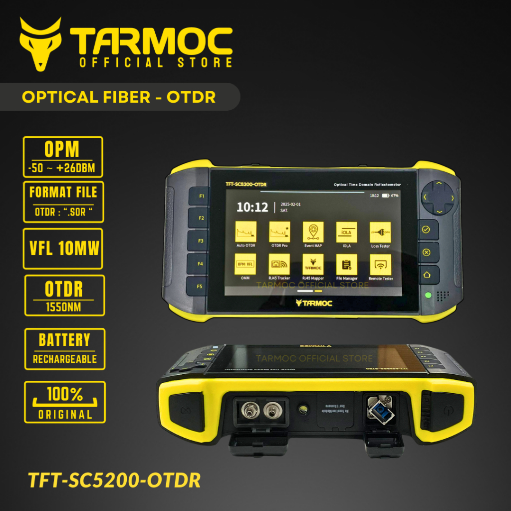 Jual Tarmoc TFT-SC5200-OTDR | Touch Screen OTDR Multi-function Fiber ...
