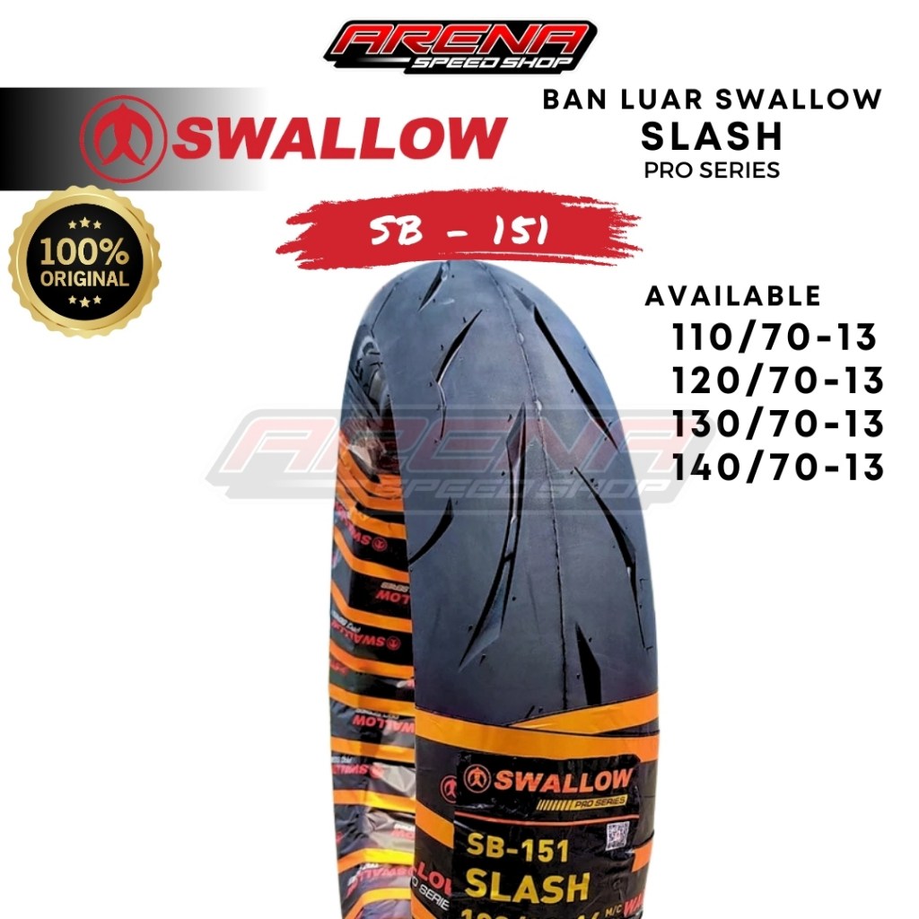 Jual SWALLOW Ban Luar Tubeless SB-151 SLASH Ring 13 Depan Belakang Nmax ...