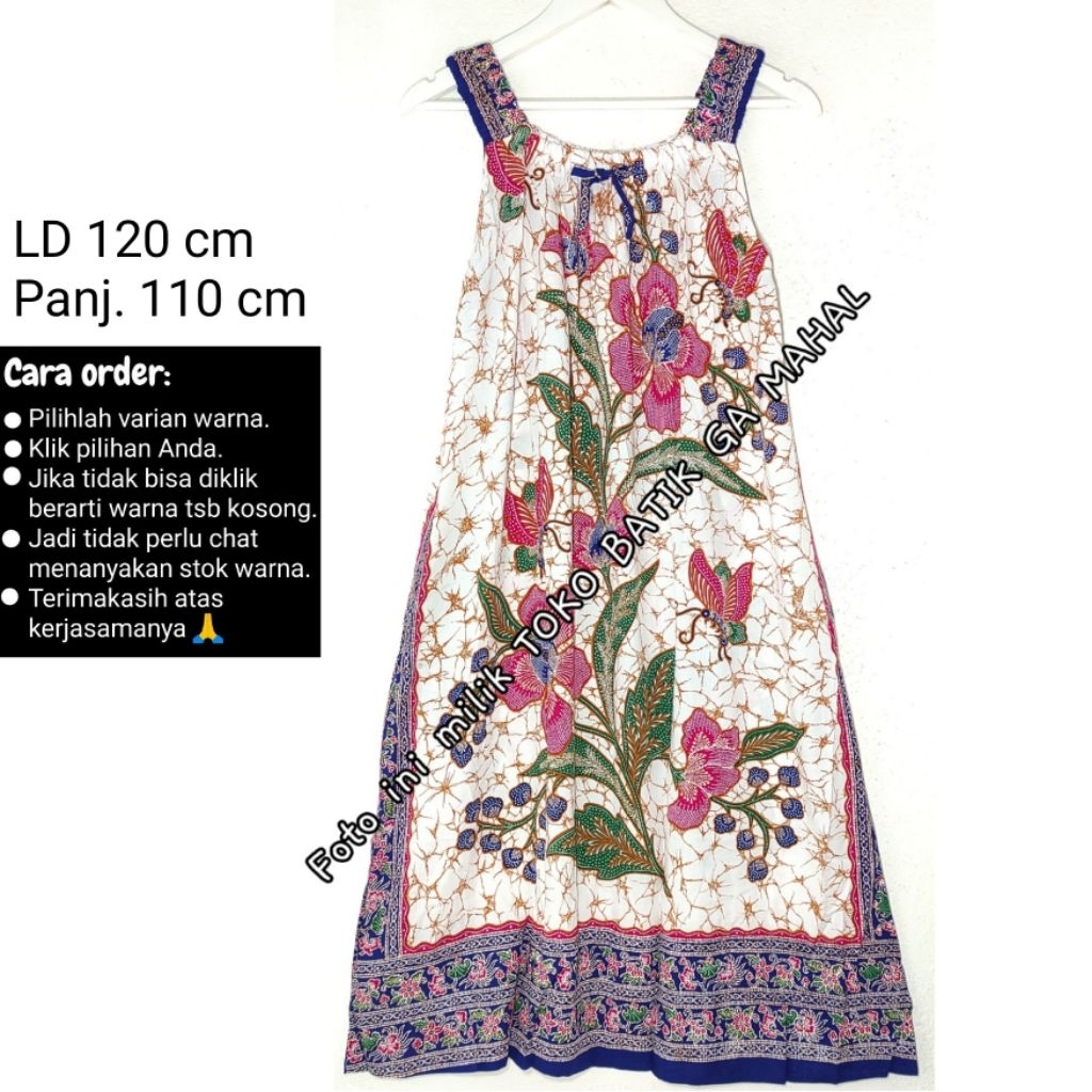 Jual Daster batik lengan karet merk Bunga Siantan, adem, busui, murah ...