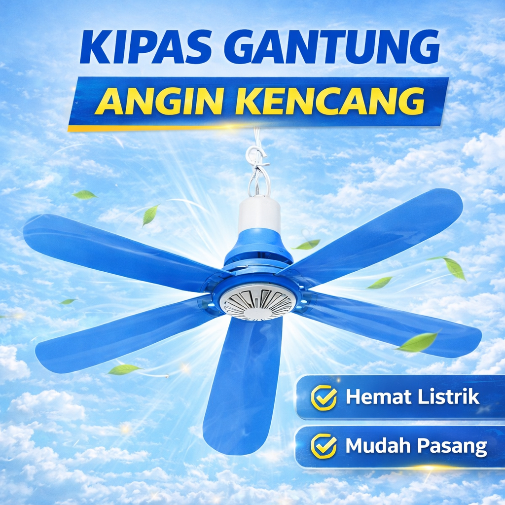 Jual Kipas Angin Gantung Mini / Helifan / Ceilingfan 3 4 5 Baling Hemat ...
