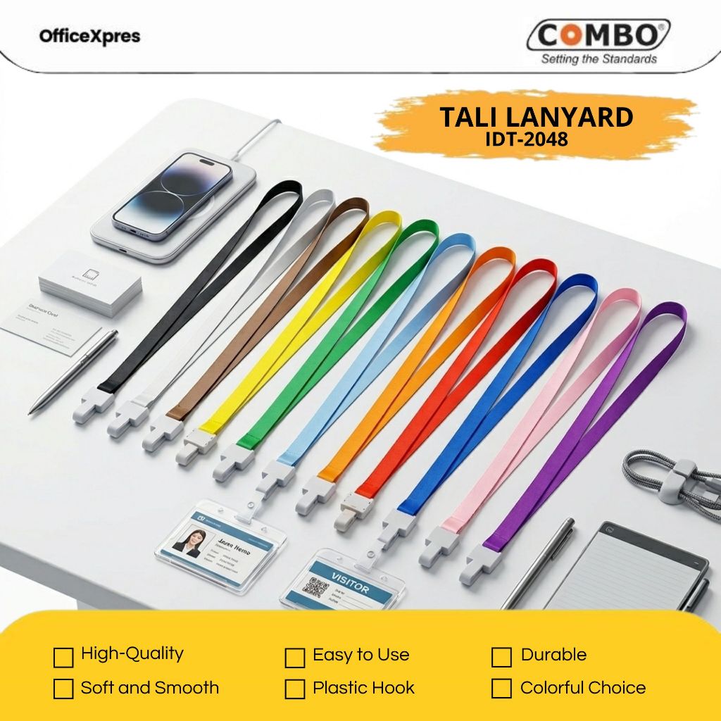 Jual Tali ID Card Nylon Cantelan Plastik 2048 / Card Holder / Tali Name ...
