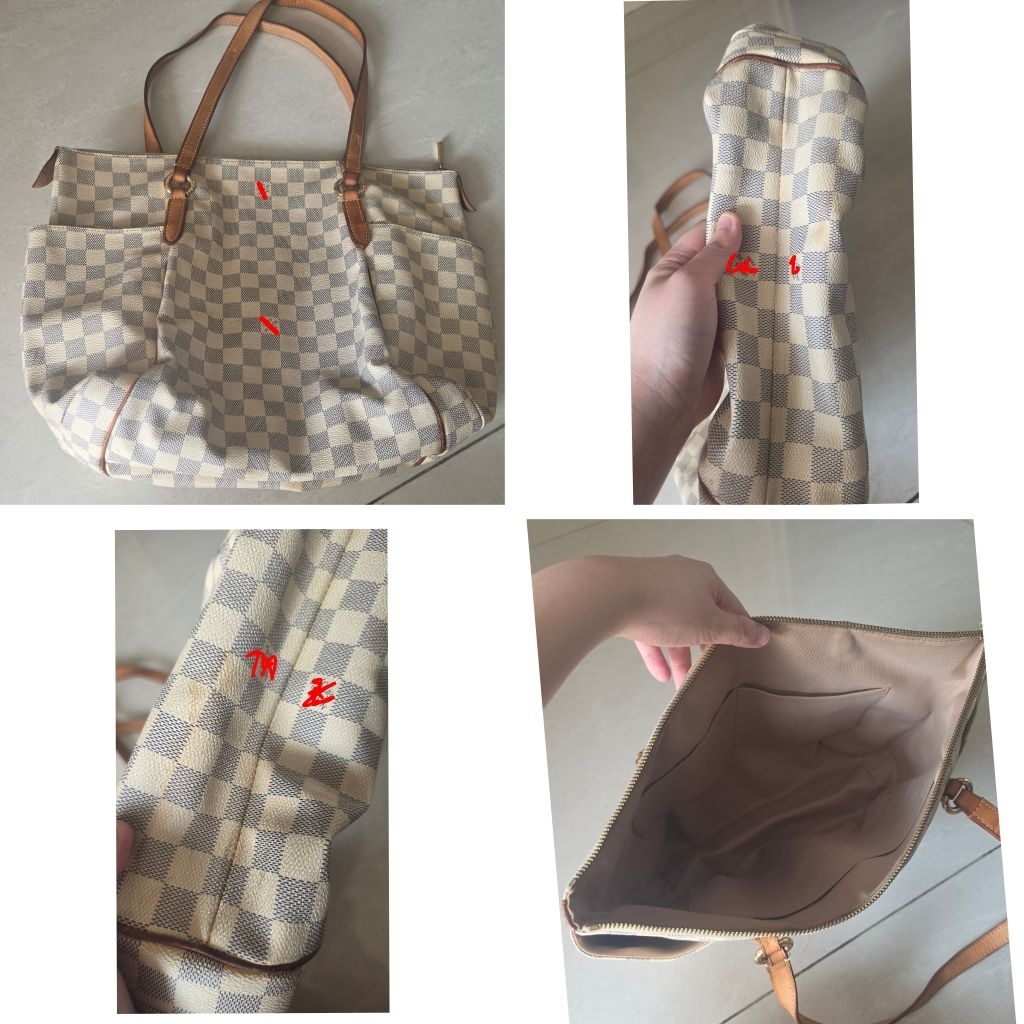 Jual TAS TAOTE ELVI KULIT ASLI DAMIER AZURE PUTIH VINTAGE | Shopee ...