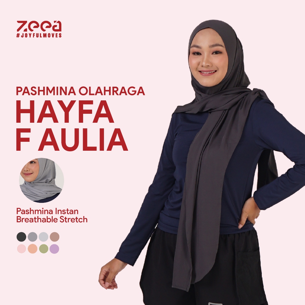 Jual Zeea Hijab Pashmina Instan Hayfa F Aulia Sport Hijab Olahraga ...