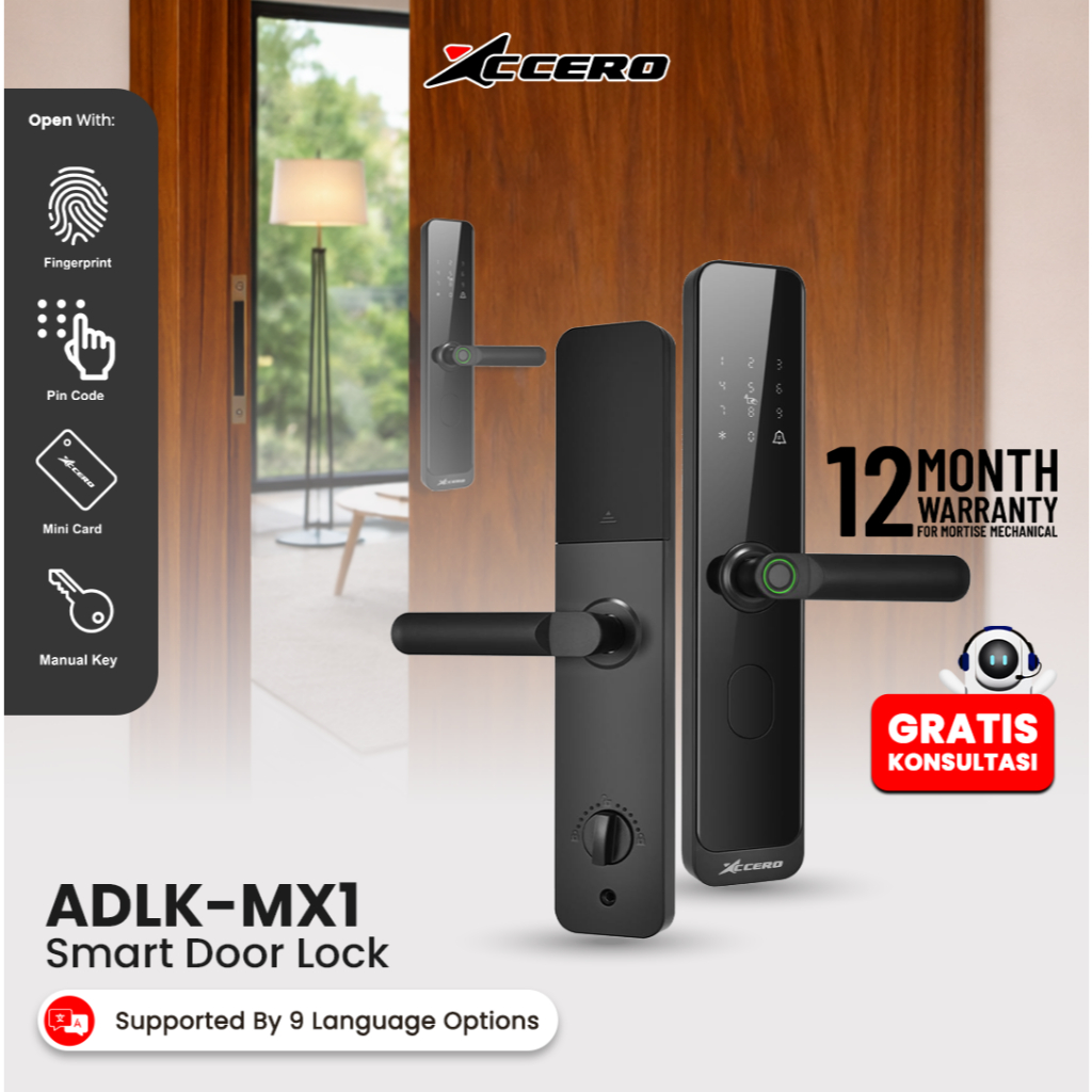 Jual Accero Smart Door Lock ADLK-MX1 by evomab - Kunci Pintu Digital ...