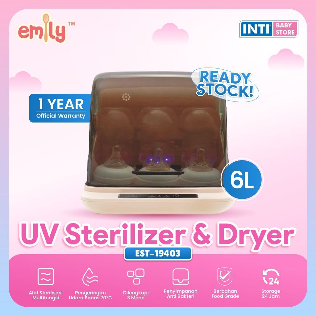 Jual Emily | UV Sterillizer & Dryer 6L 60W Low Watt | Sterillizer Botol ...